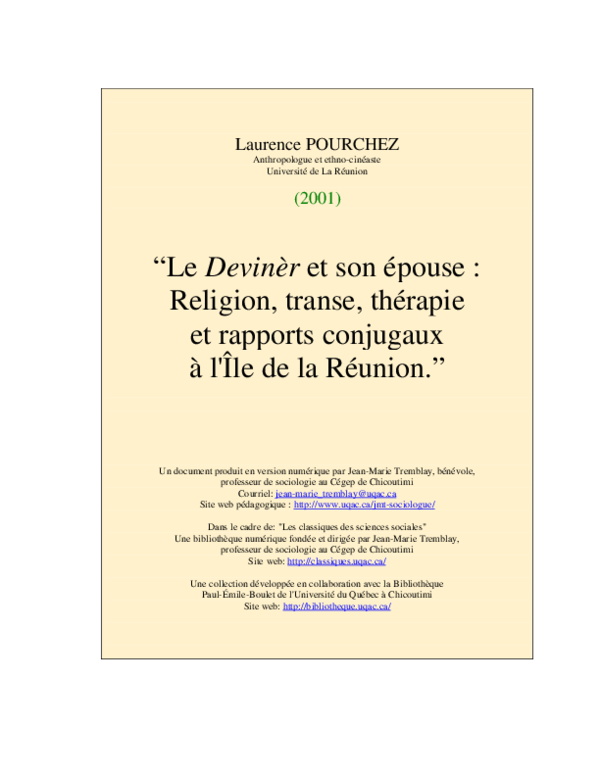 (PDF) Devinèr et son épouse