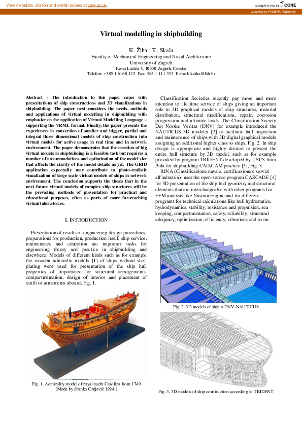 (PDF) Virtual modelling in shipbuilding