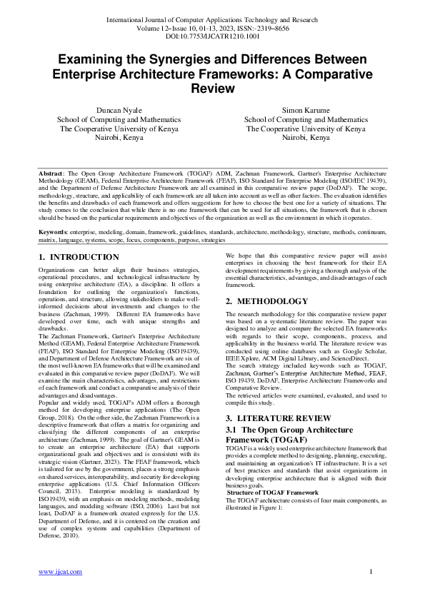 (PDF) Examining the Synergies and Differences Between Enterprise ...