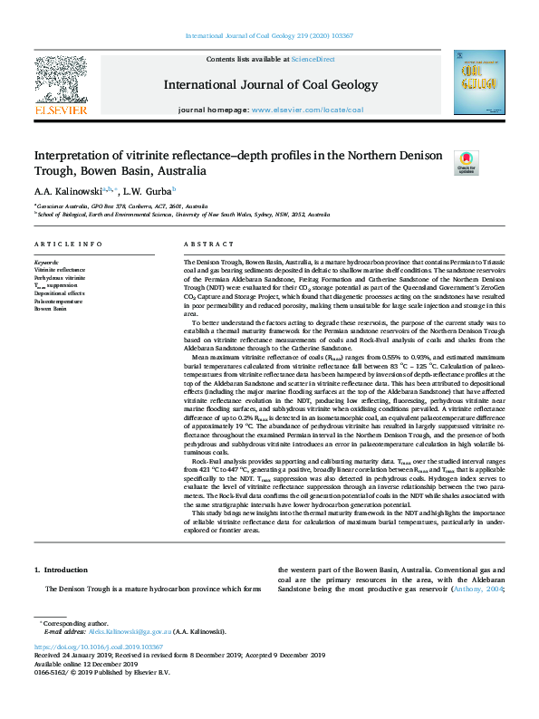 (PDF) Interpretation of vitrinite reflectance–depth profiles in the ...