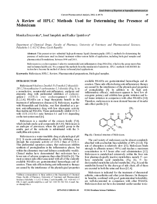 (PDF) A Review of HPLC Methods Used for Determining the Presence of ...