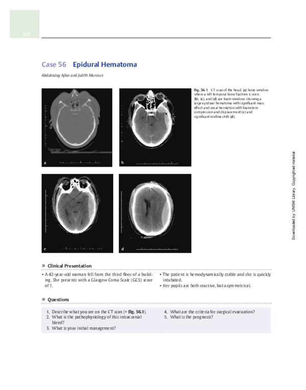 (PDF) Neurosurgery Case Review: Questions and Answers