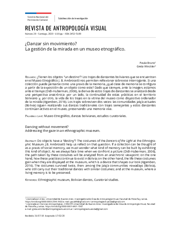 (PDF) Dancing without movement? Addressing the gaze in an ethnographic ...