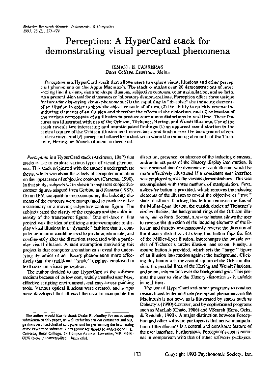 (PDF) Perception: A HyperCard stack for demonstrating visual perceptual ...