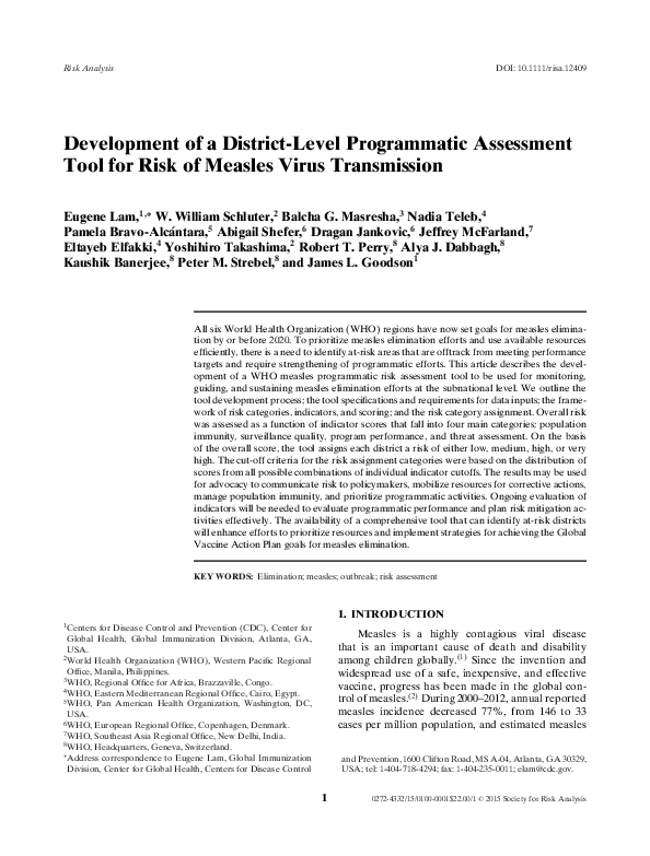 (PDF) Development of a District-Level Programmatic Assessment Tool for ...