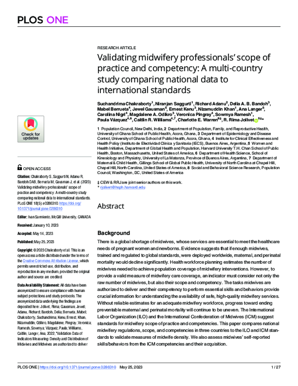 (PDF) Validating midwifery professionals’ scope of practice and ...