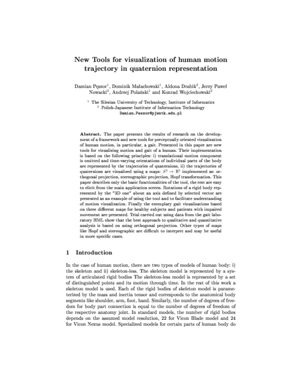 (PDF) New Tools for Visualization of Human Motion Trajectory in ...