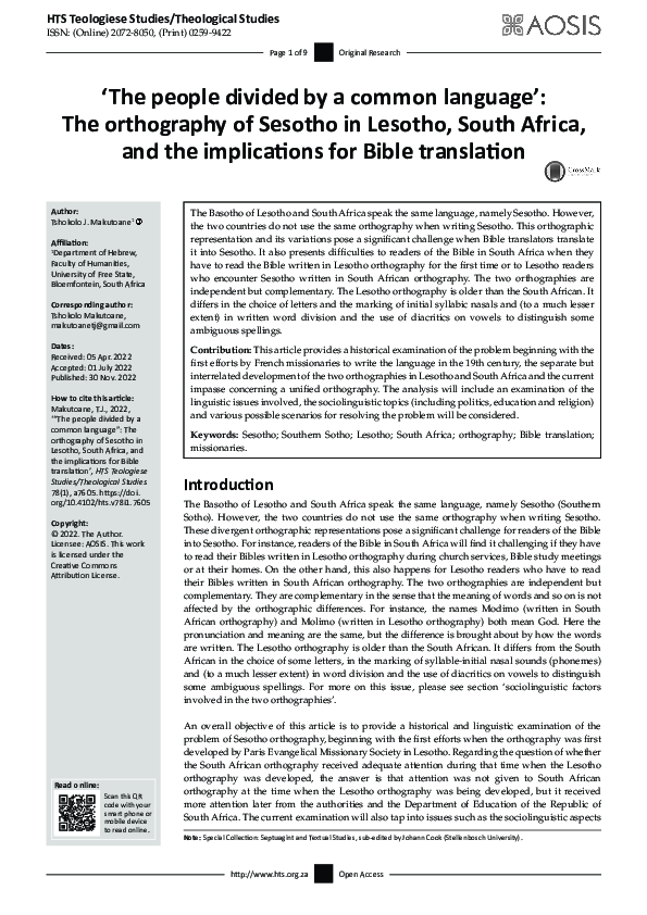 (PDF) ‘The people divided by a common language’: The orthography of ...