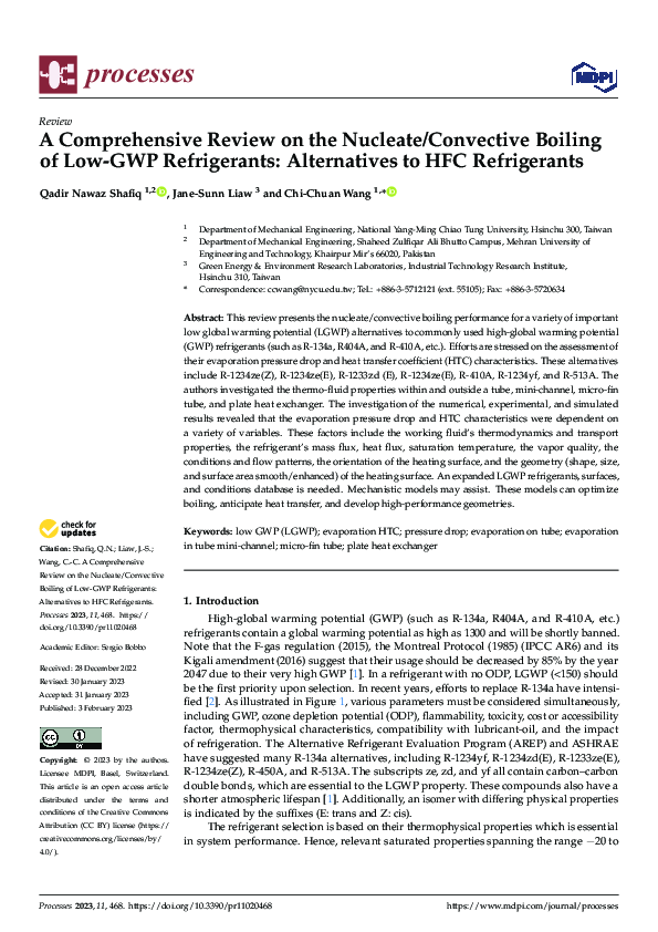 (PDF) A Comprehensive Review on the Nucleate/Convective Boiling of Low ...