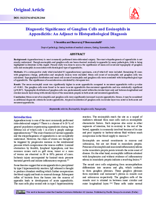 (PDF) Diagnostic Significance of Ganglion Cells and Eosinophils in ...