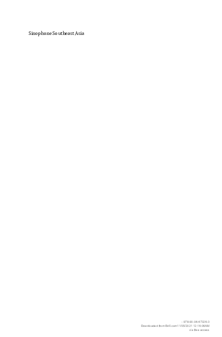 Sinophone Southeast Asia