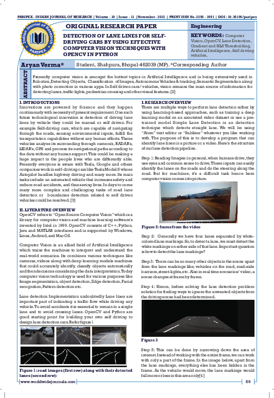 (PDF) Detection of Lane Lines for Selfdriving Cars by Using Effective Computer Vision Techniques ...