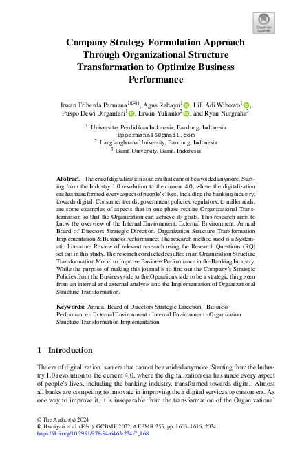 (PDF) Company Strategy Formulation Approach Through Organizational ...