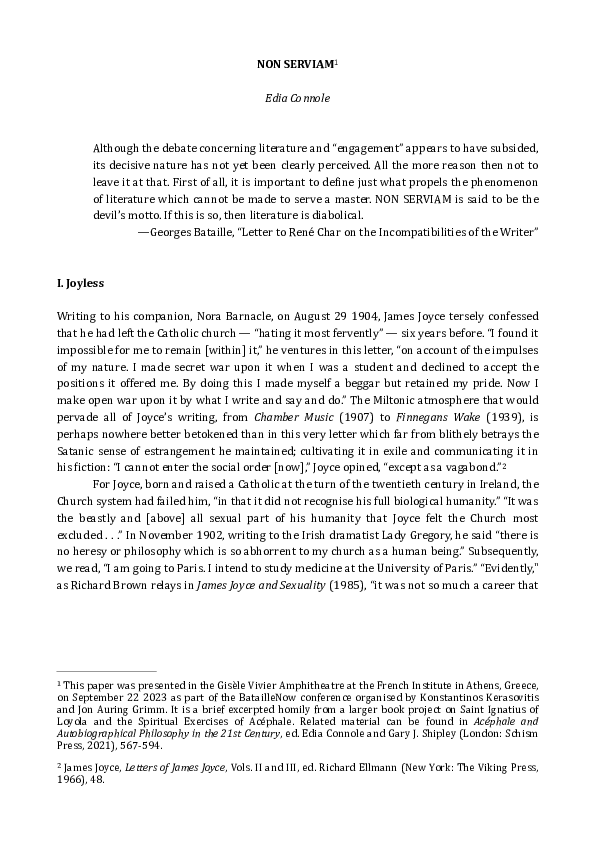 (PDF) NON SERVIAM