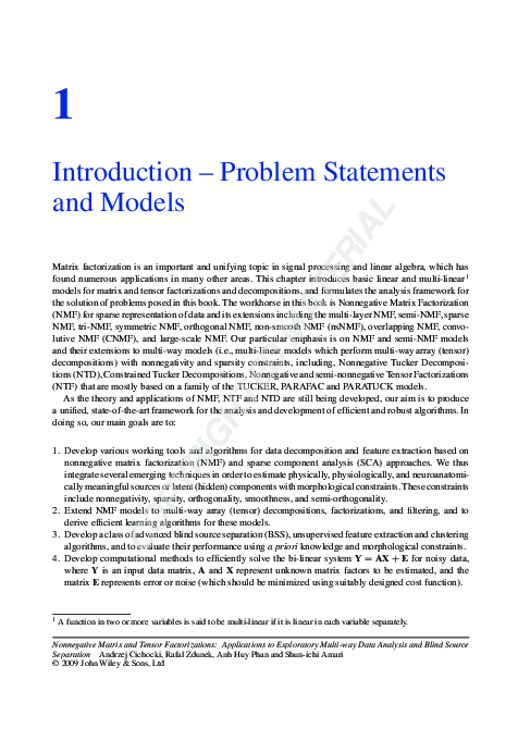 (PDF) Introduction– Problem Statements and Models