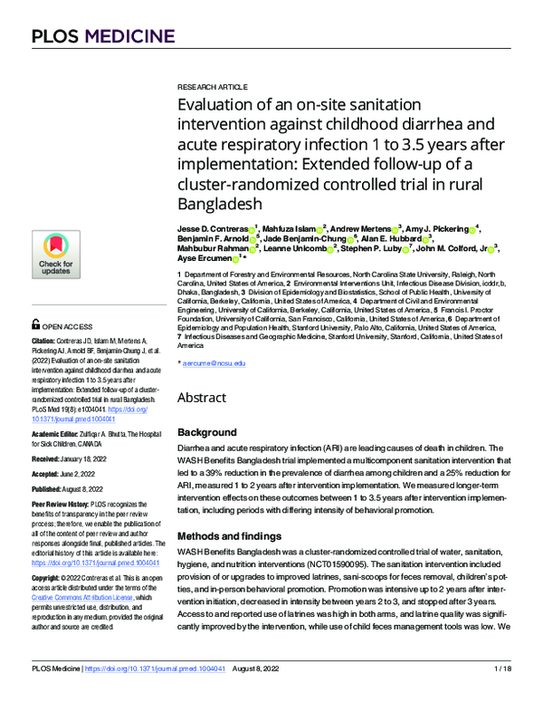 (PDF) Evaluation of an on-site sanitation intervention against ...
