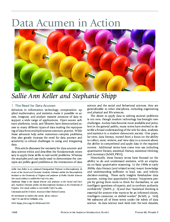 (PDF) Data Acumen in Action
