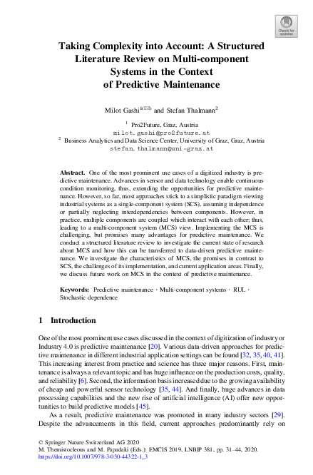 (PDF) Taking Complexity into Account: A Structured Literature Review on Multi-component Systems ...