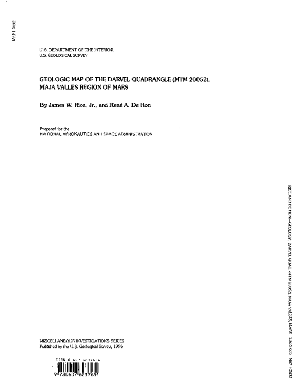 (PDF) Geologic map of the Darvel Quadrangle (MTM 20052), Maja Valles ...