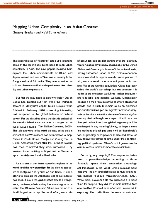 (PDF) Mapping urban complexity in an Asian context