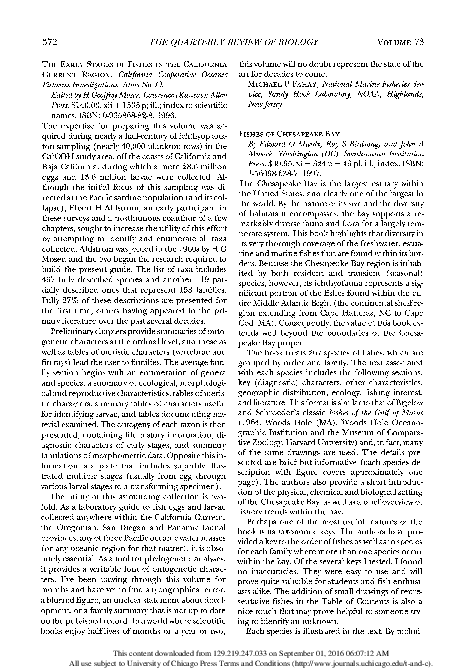 (PDF) The Early Stages of Fishes in the California Current Region.H ...