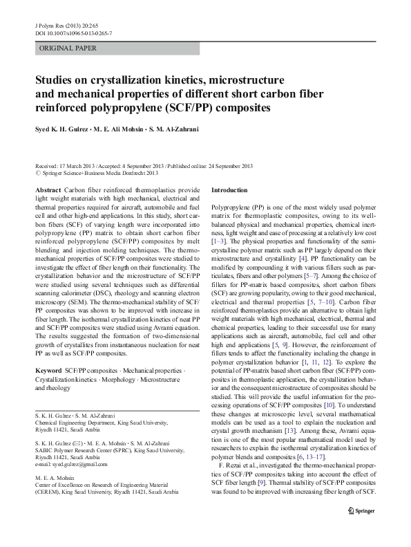 (PDF) Studies on crystallization kinetics, microstructure and mechanical properties of different ...
