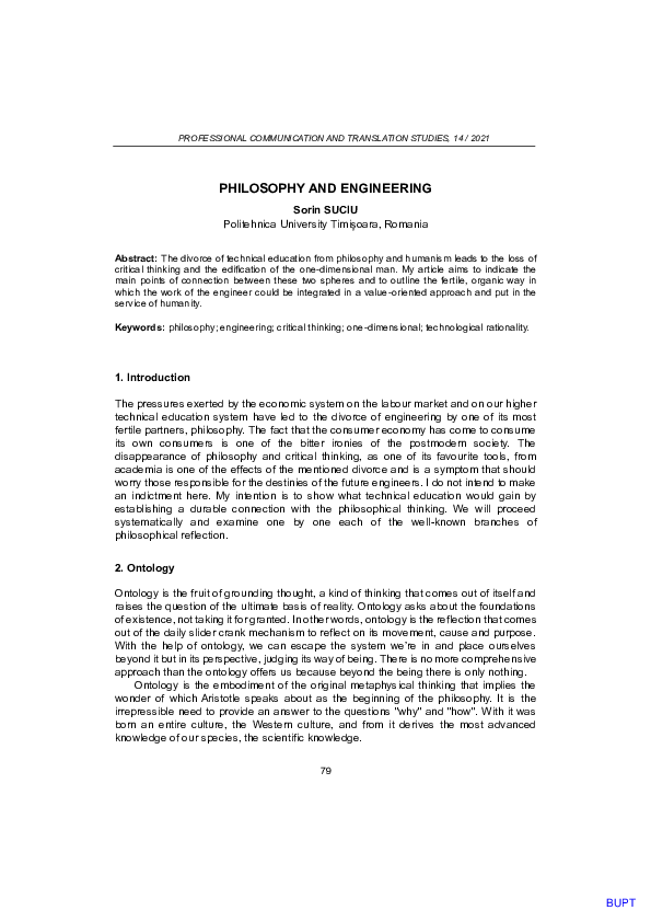 (PDF) Philosophy and Engineering