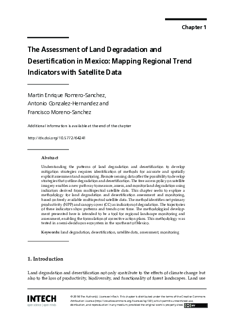 (PDF) Land Degradation and Desertification - a Global Crisis