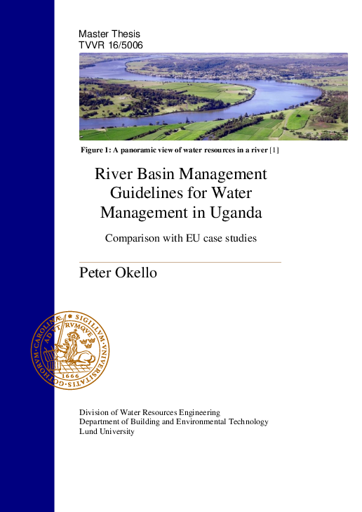 (PDF) River Basin Management Guidelines for Water Management in Uganda ...