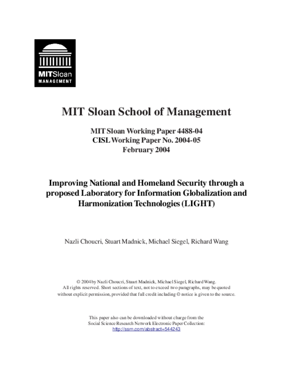 (PDF) Improving National and Homeland Security Through a Proposed ...