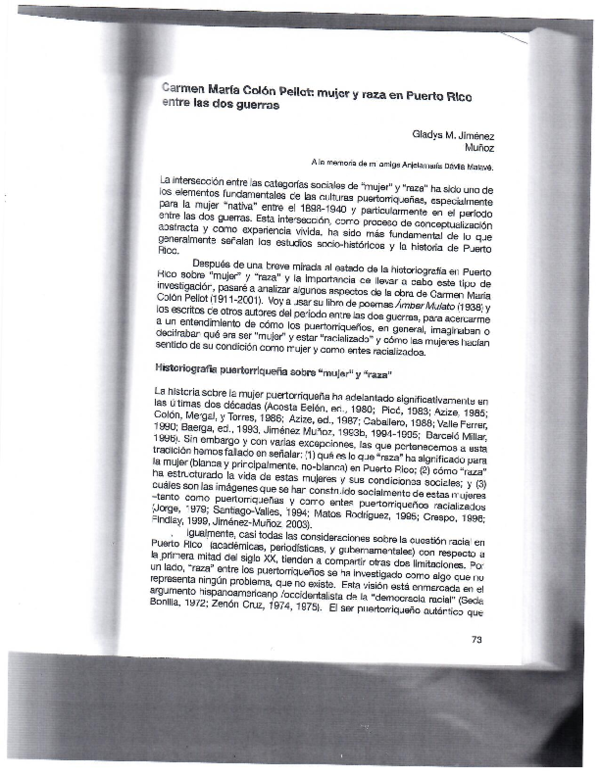 (PDF) “Carmen Maria Colón Pellot: mujer y raza en Puerto Rico entre las ...