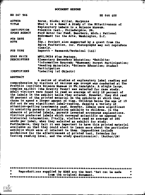 (PDF) What's in a Name?: A Study of the Effectiveness of Explanatory ...
