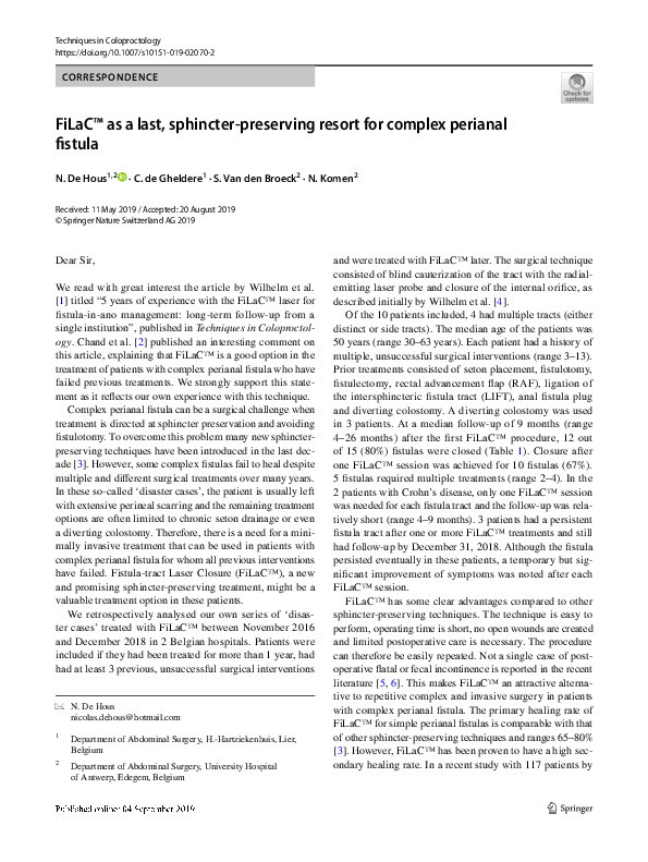 (PDF) FiLaC™ as a last, sphincter-preserving resort for complex ...