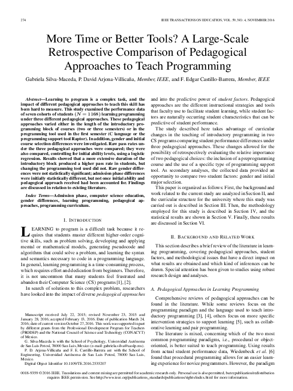 (PDF) More Time or Better Tools? A Large-Scale Retrospective Comparison ...