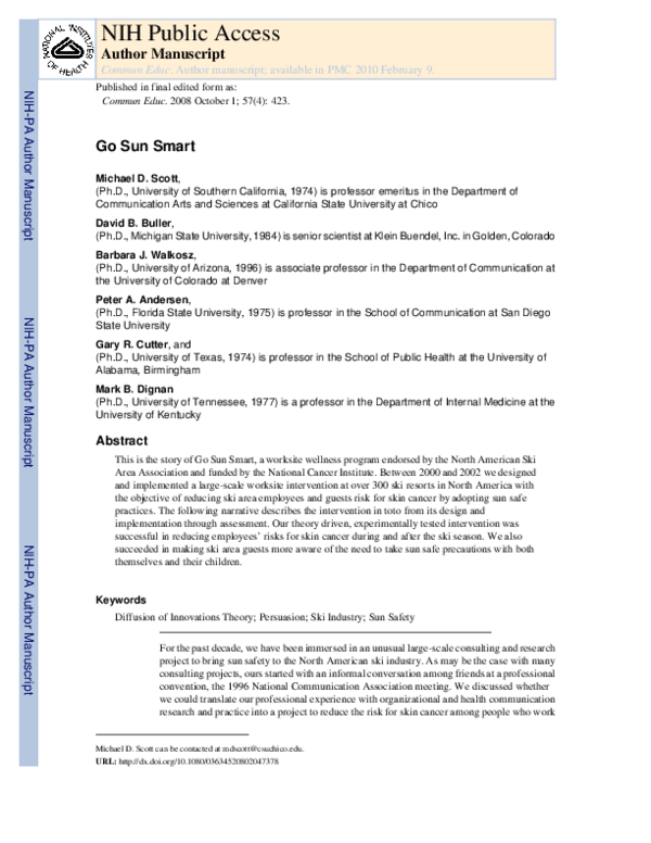 (PDF) Go Sun Smart