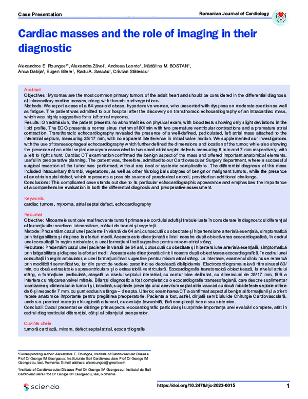 (PDF) Cardiac masses and the role of imaging in their diagnostic ...