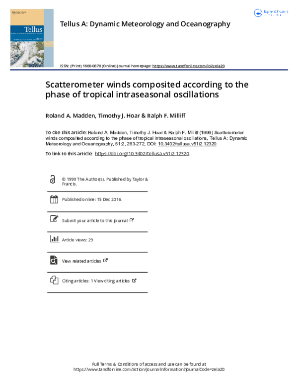 (PDF) Scatterometer winds composited according to the phase of tropical ...