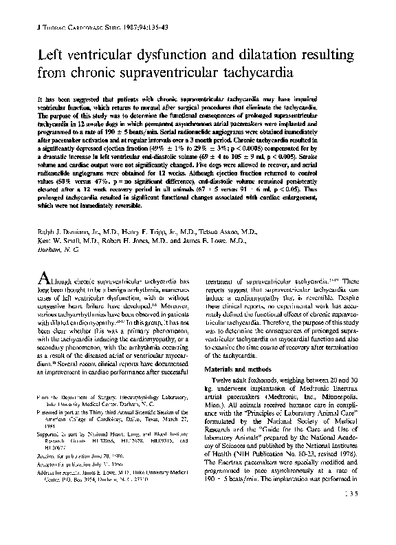 (PDF) Left ventricular dysfunction and dilatation resulting from ...