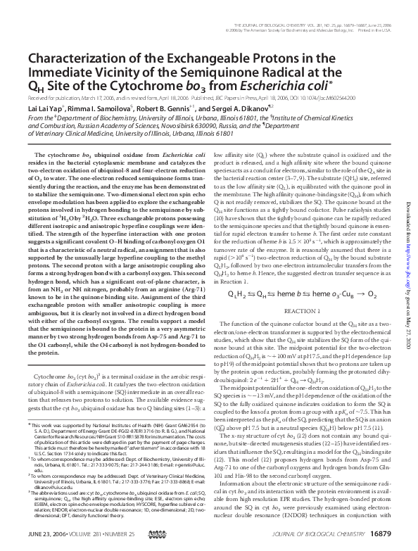 (PDF) Characterization of the Exchangeable Protons in the Immediate ...