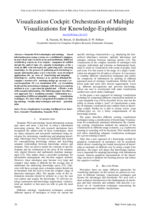(PDF) Visualization Cockpit: Orchestration of Multiple Visualizations for Knowledge-Exploration