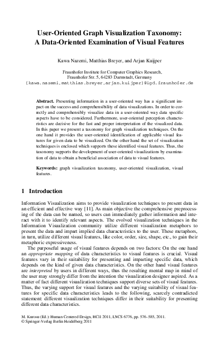 (PDF) User-Oriented Graph Visualization Taxonomy: A Data-Oriented Examination of Visual Features
