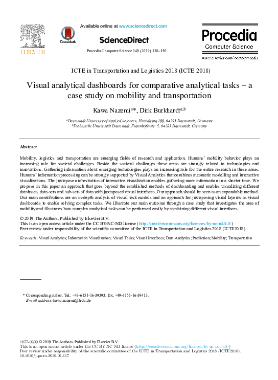 (PDF) Visual analytical dashboards for comparative analytical tasks – a case study on mobility ...