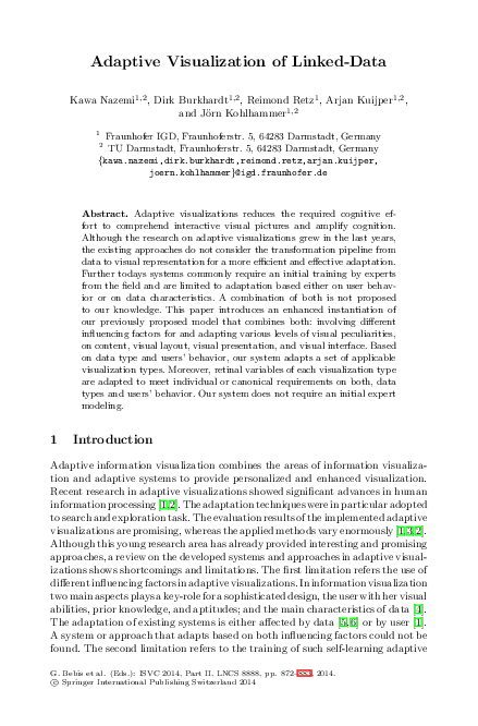 (PDF) Adaptive Visualization of Linked-Data