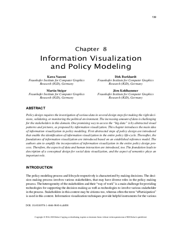 (PDF) Information Visualization and Policy Modeling