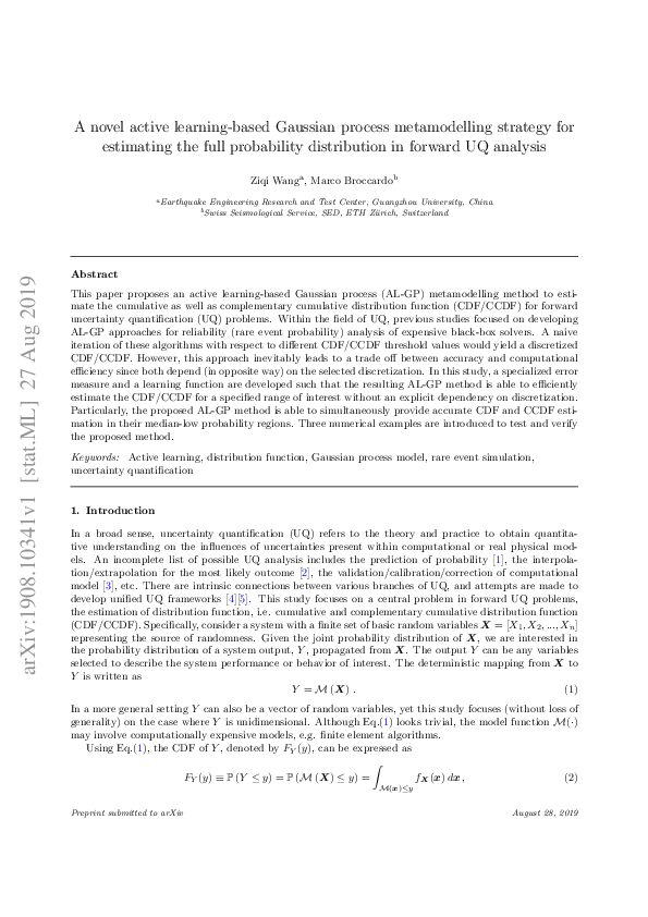 (PDF) A novel active learning-based Gaussian process metamodelling ...