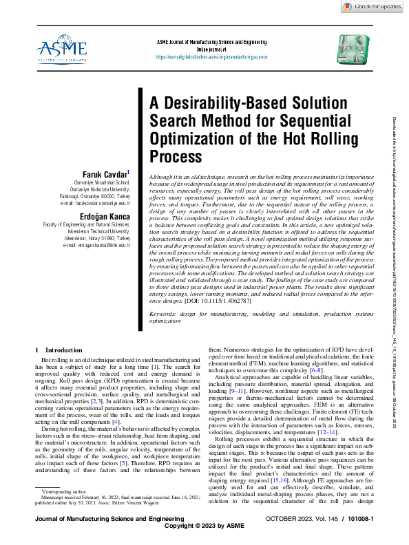 (PDF) A Desirability-Based Solution Search Method for Sequential ...