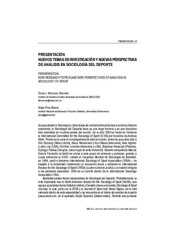 Pdf Presentación Nuevos Temas De Investigación Y Nuevas Perspectivas