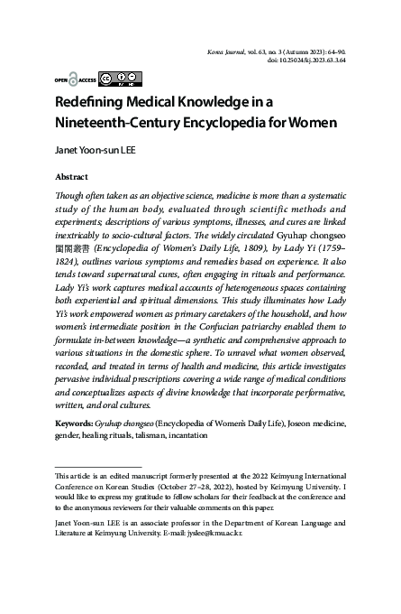 (PDF) Redefining Medical Knowledge in a Nineteenth-Century Encyclopedia ...