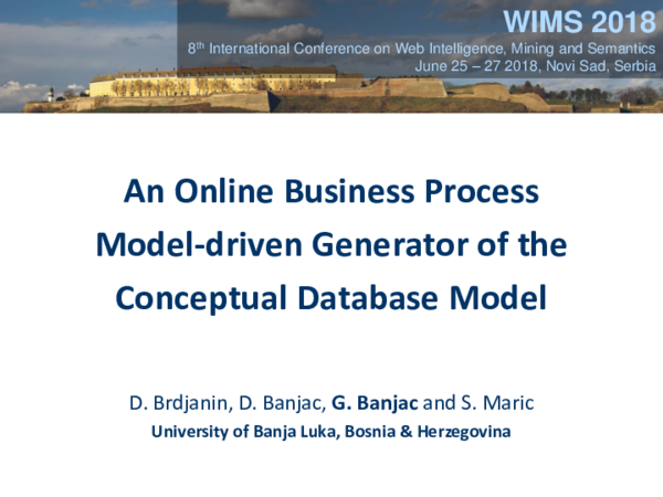 (PDF) An Online Business Process Model-driven Generator of the Conceptual Database Model ...