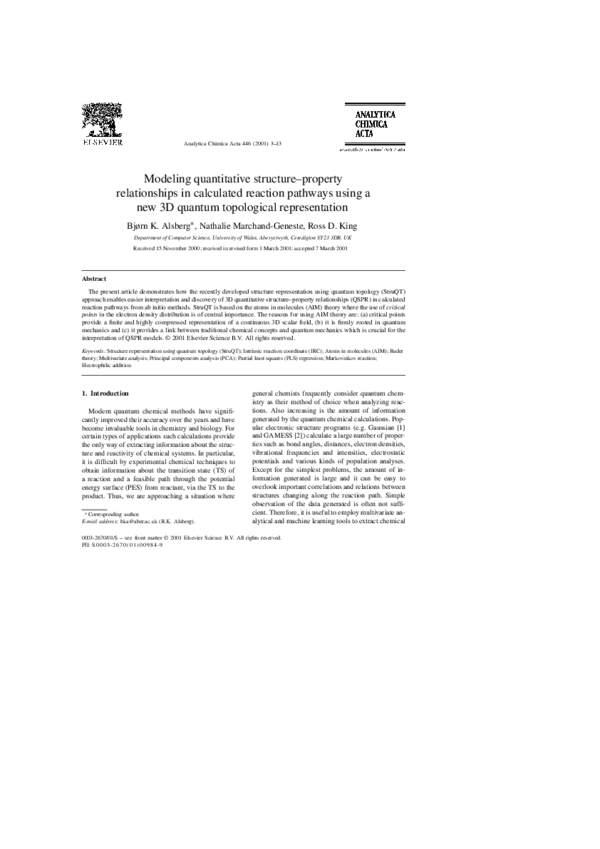 (PDF) Modeling quantitative structure–property relationships in ...